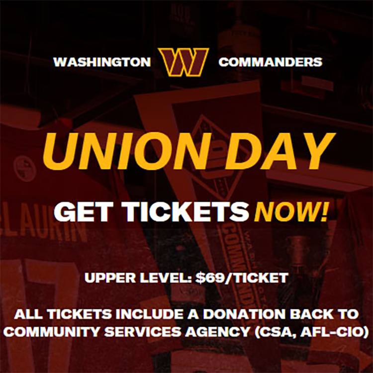 Union Day @ The Commanders - Baltimore-DC Metro Building Trades Council